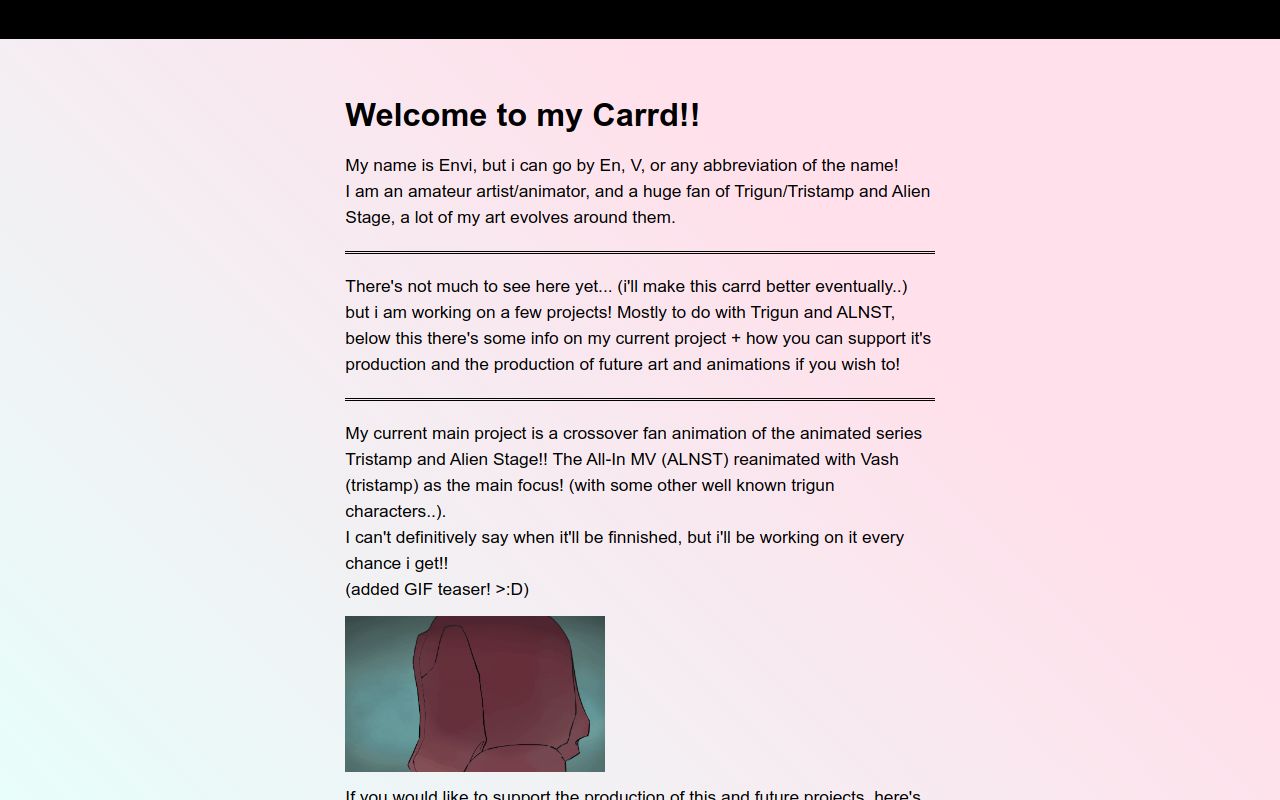 Envi's Carrd - art & animation